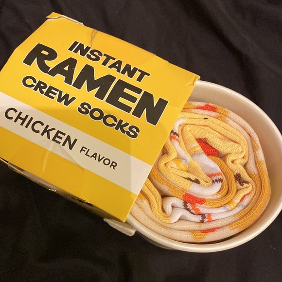Accessories | Instant Ramen Chicken Flavor Crew Socks Size 51 | Poshmark